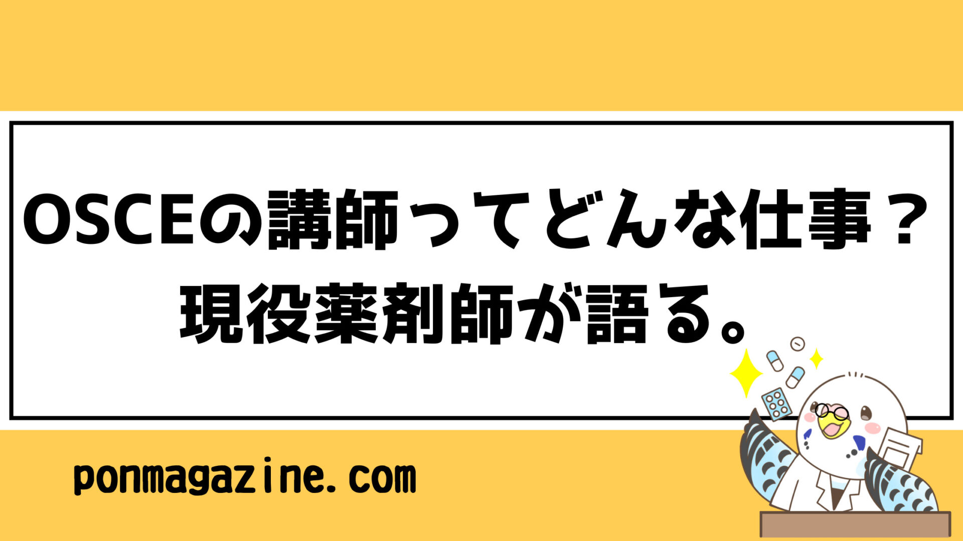 OSCEの講師ってどんな仕事？現役薬剤師が語る。｜ポンマガジン